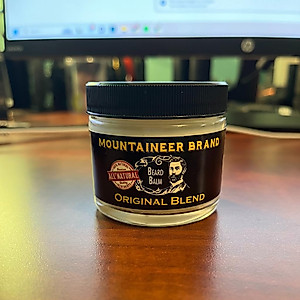 Mountaineer Brand Beard Balm for Men | All Natural Leave-In Conditioner to Moisturize Dry Itchy Skin | Beard Butter Hydrates, Softens and Tames Flyaway Hair | Adds Shine | Original Scent 2oz