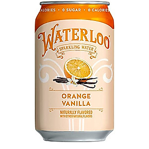 Waterloo Sparkling Water, Orange Vanilla Naturally Flavored, 12 Fl Oz (Pack of 24) | Zero Calories | Zero Sugar or Artificial Sweeteners | Zero Sodium
