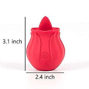 The Rose Toy for Women - Rose Vibrator, Rose Lick Sucking Toy, Toy for Women, Rose Vibrant Licker Red285