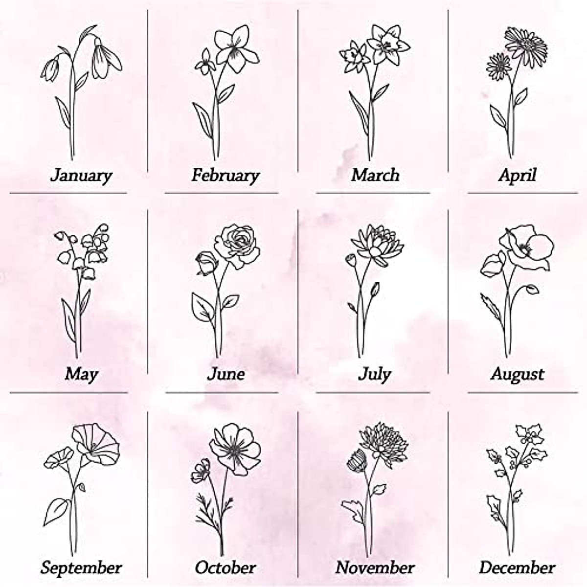 Bridesmaid Proposal Gifts Custom Leather Jewelry Box, Birth Flower Travel Jewelry Case Ring Box, Personalized Jewelry Organizer, Wedding Bachelorette Gifts for Women Girls (White-Rectangle)