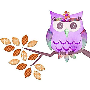 CafePress Purple Flower Owl In Tree Mug Ceramic Coffee Mug, Tea Cup 11 oz