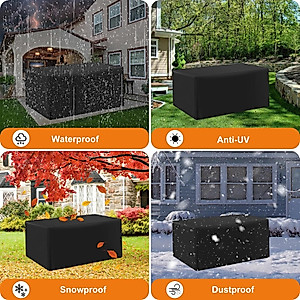 IEUUUA Patio Furniture Covers Waterproof,67"x67"x33" Heavy Duty 420D Waterproof Weatherproof Outdoor Dining Table Coffee Table Chair Covers Rectangular