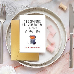 Funny Encouragement Card, Cute Thank You Card for Women Men, Appreciation Card for Coworker Boss, Moral Support Card