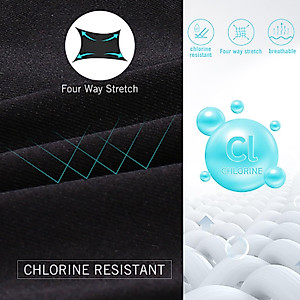 BALEAF Women's Athletic Training Adjustable Strap One Piece Swimsuit Swimwear Bathing Suit Black 34