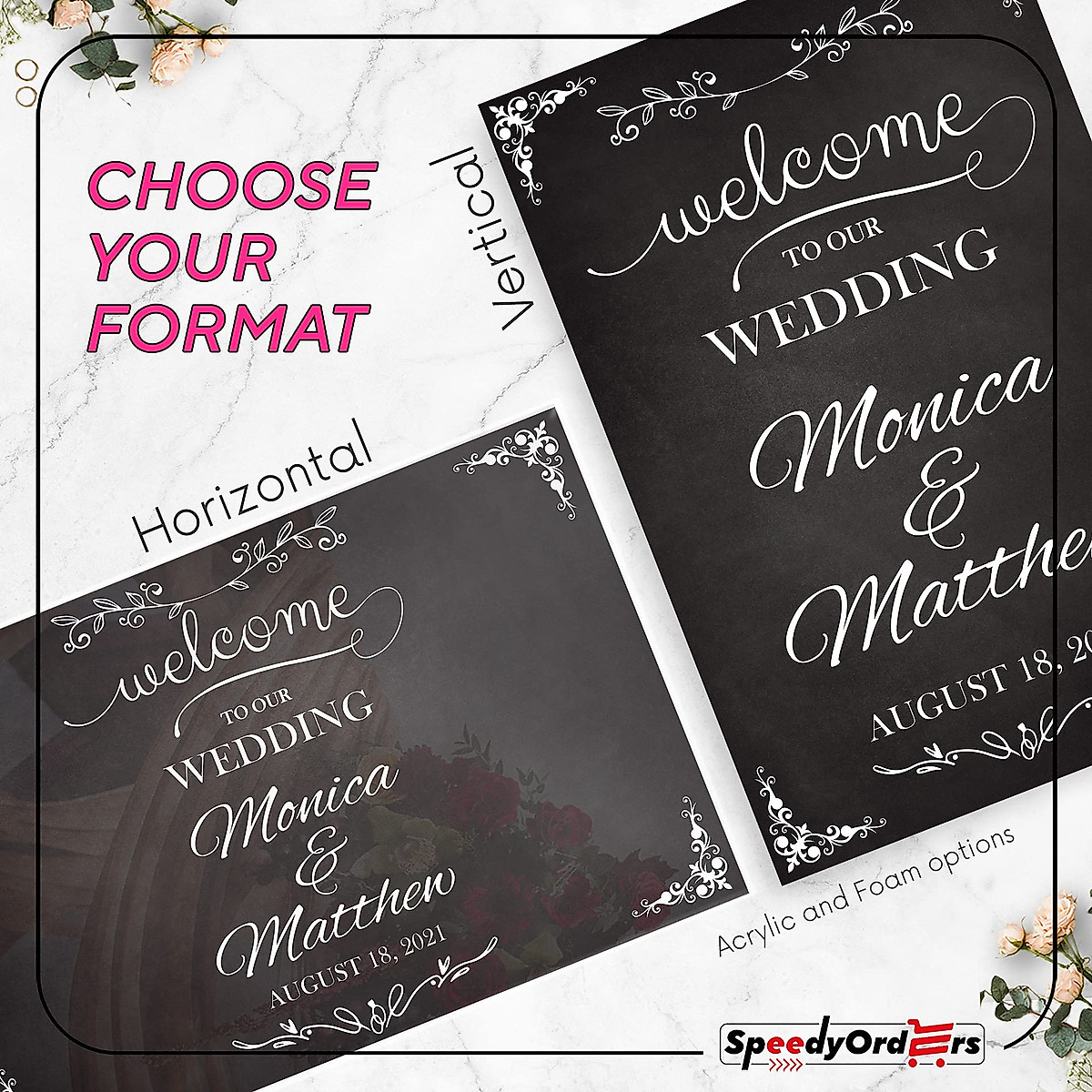 Welcome to Our Wedding, Custom Wedding Sign, Wedding Welcome Sign, Chalkboard Sign, Wedding Party Signs, Handmade Party Supply, Custom Banner and Sign