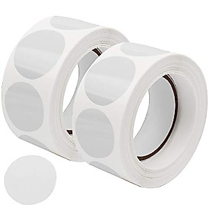 1000 Pcs Clear Retail Package Seals, 1 Inch Round Circle Wafer Seal Sticker Clear Round Labels for Envelopes, Box and Gift Packaging (500 Per Roll)