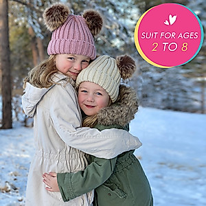 Simplicity Winter Hat with Pom Pom for Boys Warm Kids Beanie for Baby Boys Cozy Beanie Cap Toddler Hats, Black