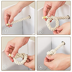 Yawinhe Collapsible Storage Basket 4-Pack, Open Storage Cube Bins with Thick Rope Handles, for Organizing, Shelves, Toys, Clothes, Office, 12.6x12.6x12.6in, White/Grey, SNK033WG-4