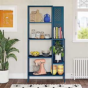 Mr. Kate Annie Metal Bookcase, Deep Blue Ocean