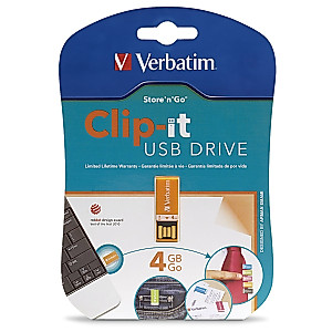 Verbatim 8GB Clip-it USB Flash Drive, Blue 43934