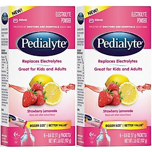 Pedialyte Strawberry Lemonade 17 Gram Powder.6 Ounce (6-2 Pack)