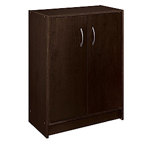 ClosetMaid Pantry Cabinet Cupboard with 2 Doors, Adjustable Shelves Standing, Storage for Kitchen, Laundry, or Utility Room, Espresso & 8925 2-Door Stackable Laminate Organizer, Espresso