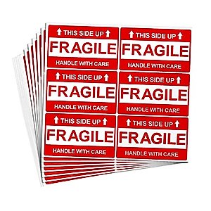3x5 Inch Fragile Stickers for Shipping, 198 Pcs Fragile Stickers, Strong Adhesive Fragile Labels, Handle with Care Stickers for Shipping, Fragile Stickers for Moving