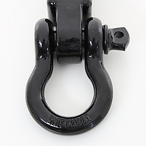 Smittybilt Black Powdercoated 2 inch Receiver Mounted D-Ring Shackle 29312B