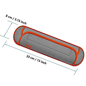 ZINZ Ultra Thick & Breathable Universal Shoulder Pad Cushion for Bag, Long & Comfort, Gray&Orange