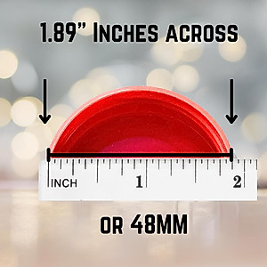 Mini Mason Jar STORAGE Lid Pack - Set of 4 Black Polypropylene Plastic MINI Jar Lids, 48mm BPA-Free Plastic Lids for MINI Jars, STORAGE Jar Lids Set Made in USA (not a spice lid), Non-Rusting Jar Lids