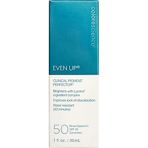 Colorescience Even Up Clinical Pigment Perfector, Water Resistant, Mineral Facial Sunscreen & Primer, Broad Spectrum 50 SPF UV Skin Protection, 1 Fl Oz