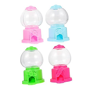 Gumball Machine 8 pcs Kindergarten Desk Favors Miniature Coin Decoration Grabbing Candy Machine Wedding Party Bubble Vending Plastic for Gift Green Yellow Rotatable Candy Machines