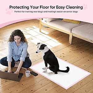 Super-Absorbent Leak-Proof Dog and Puppy Pet Training Pad, Housebreaking Puppy Pads Disposable (18" X 24" - Small 50PCS)