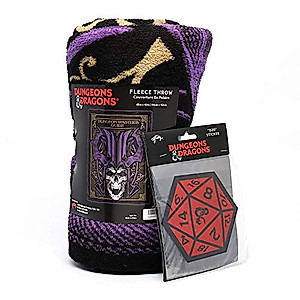 Dungeons & Dragons Player's Guide Fleece Throw Blanket - 45 X 60 Inches | Premium Quality Lightweight Blanket | Anime-Based Design - Cozy, Soft, and Warm for Gaming Nights and Beyond