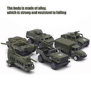 Tnfeeon Military Car Model, Alloy Truck Vehicle, Strong Model Car, for Kids Adults Children Boys Girls