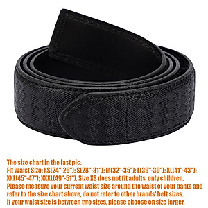 TACNEX Mechanics Belt Buckleless No Scratch Leather Belt Metal Free Tactical Duty Under Belt 1 3/8" Wide L