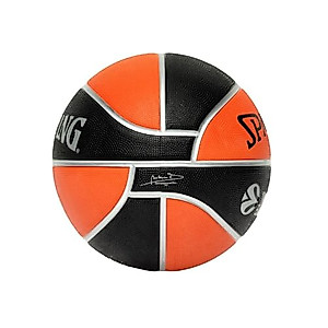 Spalding United Sports Unisex - Adult Euroleague Varsity TF-150 Sz5 Ball, Black/Orange, 7