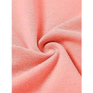 SweatyRocks Women's Eyelet Embroidery Short Puff Sleeve Top Round Neck Plain Tee Shirt Watermelon Pink S