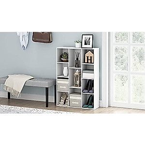 Furinno Luder Bookcase / Book / Storage , 11-Cube, White