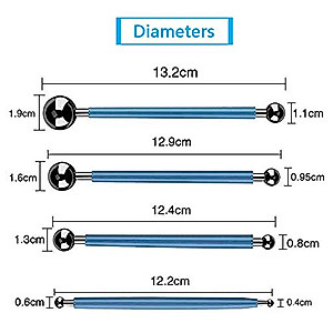 ABenkle 10Pcs Dotting Tools Ball Styluses for Rock Painting, Pottery Clay Modeling Embossing Art Mandala