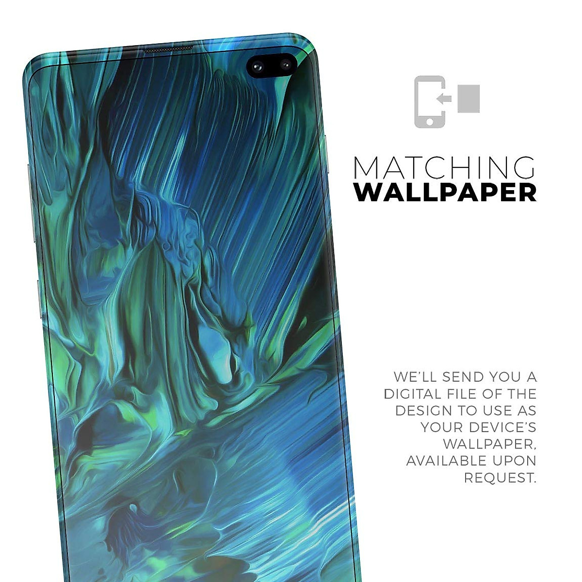 DesignSkinz Blurred Abstract Flow V8 Protective Vinyl Decal Wrap Skin Cover Compatible with The Samsung Galaxy S20 (Screen Trim & Back Glass Skin)