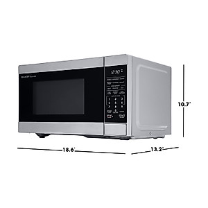 SHARP ZSMC0962KS Oven with Removable 10.6" Carousel Turntable, Cubic Feet, 900 Watt Countertop Microwave, 0.9 CuFt, Stainless Steel