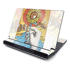 MightySkins Skin for Alienware AREA-51M R2 (2020) - Abstract Black | Protective, Durable, and Unique Vinyl Decal wrap Cover | Easy to Apply, Remove, and Change Styles | Made in The USA