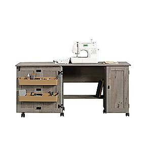 Sauder Miscellaneous Storage Sewing/Craft Cart, Mystic Oak finish