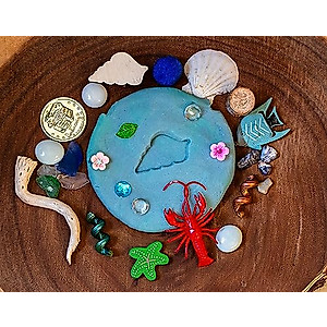 OPEN ENDED TOYS: Play Dough Kit, Sensory Kit, Eco Dough, Sensory Play, On The Go Kid Activity, Kid Party Favors, Creativity for Kids (Ocean Play Dough Jar)