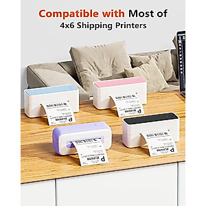 Phomemo 4x6 Thermal Direct Shipping Label, 4''x 6'' Fan-Fold Labels, Compatible with Rollo, MUNBYN, Zebra, Fargo Label Printer, 1 Pack of 500 Labels