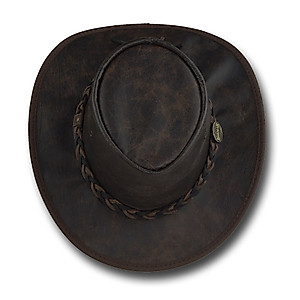 Barmah Hats Vintage Kangaroo Leather Hat - 1018VB (XLarge, Vintage)
