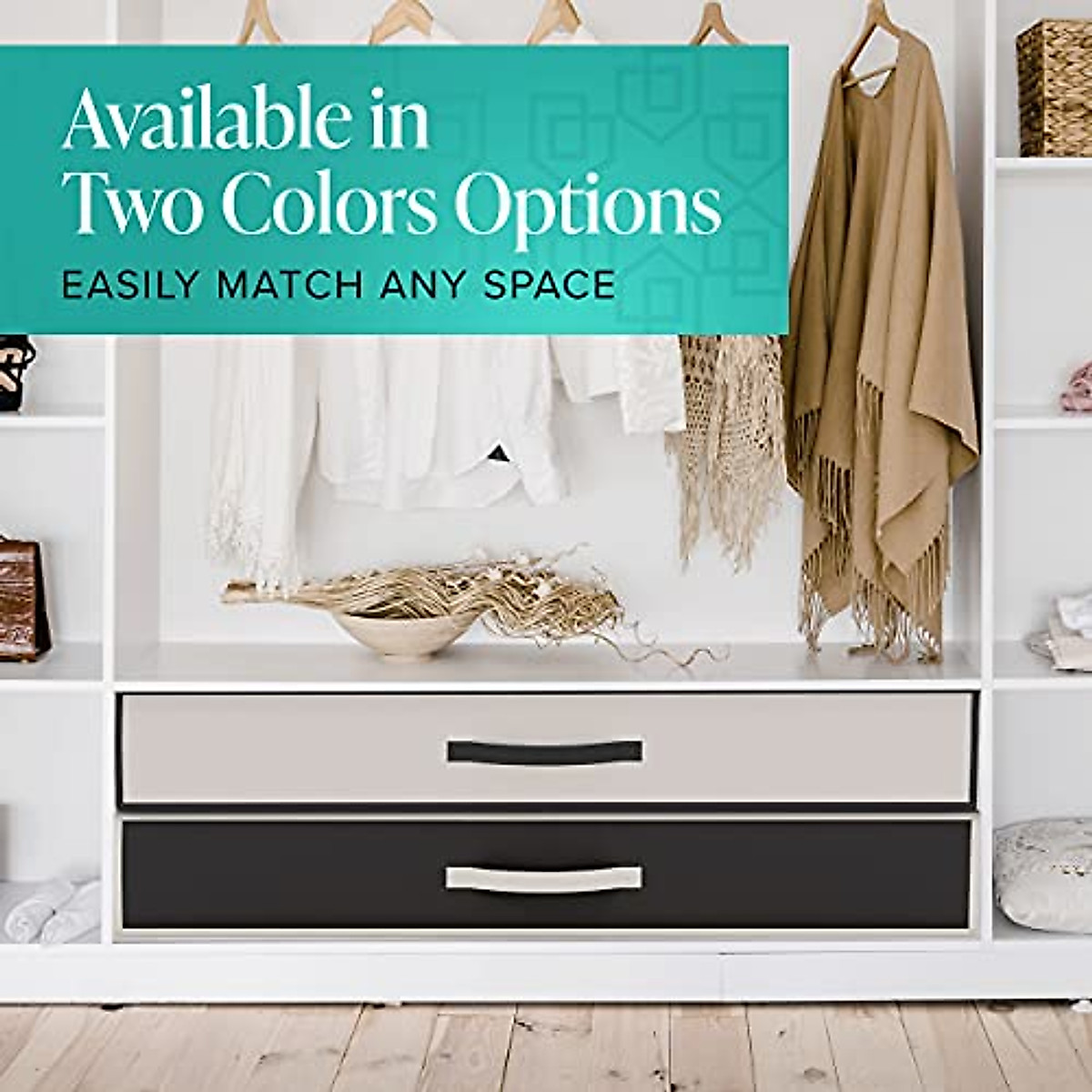 Woffit Under Bed Shoe Storage Organizer – Set of 2 Large Containers, Each Fit 12 Pairs of Shoes – Sturdy Box w/Strong Zipper & Handles – Underbed Organizers for Kids & Adults