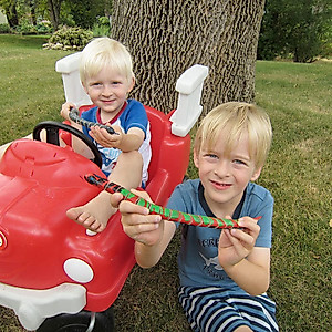 Natural Unfinished Wooden Wiggly Snakes - 12” Flexible Timber Snake - Blank Canvas - Great for Arts and Crafts - Themed Birthday Party Supplies, Halloween Prop - Animal Model Crafts Toys with 8 Pcs