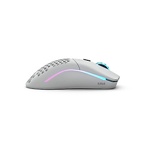 Glorious Model O- (Minus) Wireless Gaming Mouse - 65g Superlight Honeycomb Design, RGB, Ambidextrous, Lag Free 2.4GHz Wireless, Up to 71 Hours Battery - Matte White