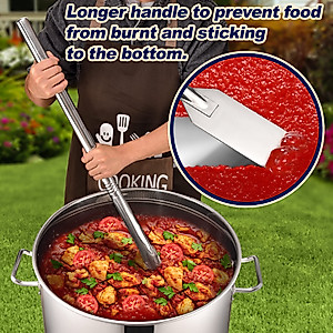 ARC WS090 36 Inch Stainless Steel Mixing Paddle with Threads Removable Handle Long Stir Paddle for Large Batch Cooking Crawfish Boil and Brewing Beer