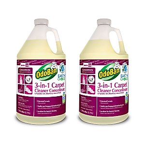 OdoBan Professional Series Cleaning 3-in-1 Carpet Cleaner Concentrate, Set of 2, 1 Gallon Each