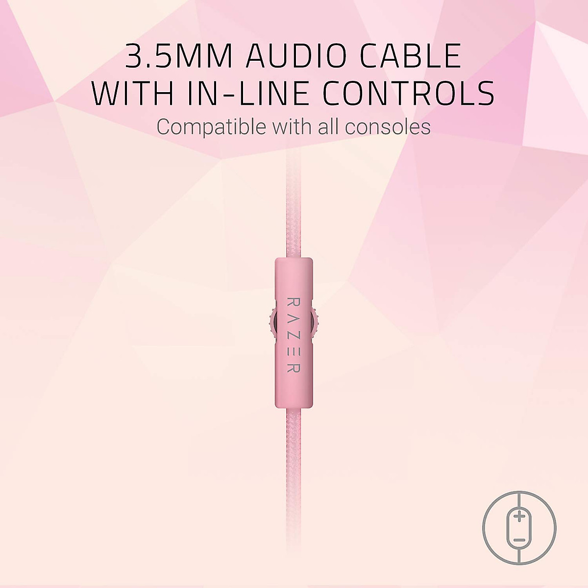 Razer Kraken Gaming Headset: Lightweight Aluminum Frame, Retractable Noise Isolating Microphone, For PC, PS4, PS5, Switch, Xbox One, Xbox Series X & S, Mobile, 3.5 mm Audio Jack - Quartz Pink