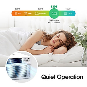 LG LW1424RD, 14000 BTU, White 14,000 Window Air Conditioner, 115V, 700 Sq.Ft. (25' x 28' Room Size), Quiet Operation, Electronic Control with Remote, 3 Cooling & Fan Speeds, Auto Restart