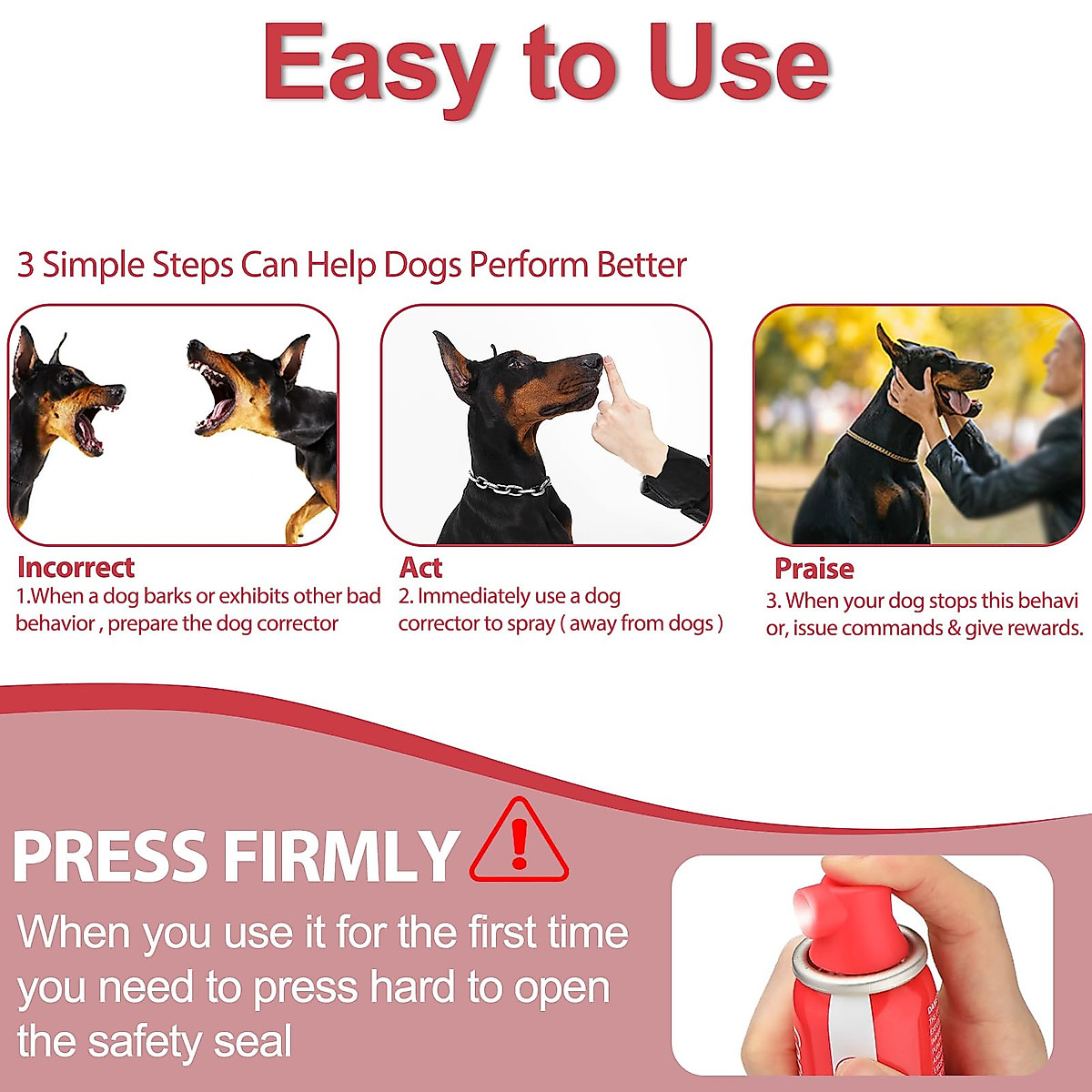 KDSZJDV Corrector Spray Dog Trainer, 80ml 1 Pack Dog Corrector Spray for Dogs to Stops Barking, Jumping Up Attacks & Unwanted Dog Behaviour Humane Effective