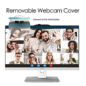 MSI Modern AM242TP AIO Desktop, 23.8" FHD Touchscreen, Intel Core i7-1165G7, 16GB Memory, 512GB SSD, WiFi 6, BT 5.1, FHD Webcam, White, Windows 10 Home (11M-487US)