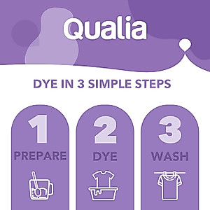 Qualia Synthetic Fabric Dye, Easy to Use, Perfect for Synthetic Fabrics: Polyester, Spandex, Nylon, and More, Ultra-Concentrated Colors for Vibrant Results, Violet, 1 Pack