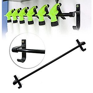 Spray Bottle Storage Rack Hanging Garage Car Wash Tool Rack Car Beauty Shop Accessory Display Auto Cleaning Detailing Tools Hanger(Black)