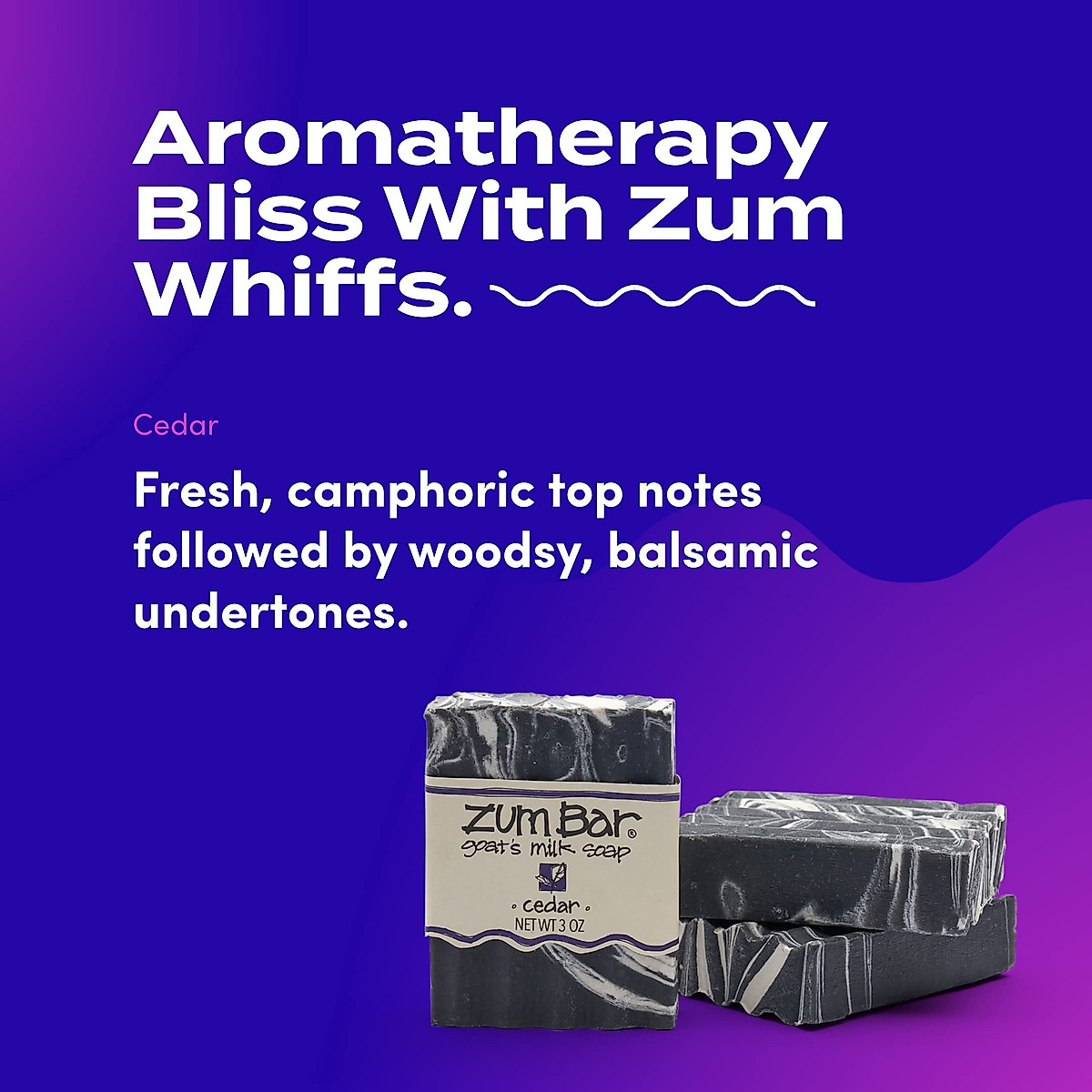Zum Bar Goat's Milk Soap - Cedar - 3 oz (3 Pack)
