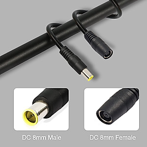 GINTOOYUN DC 8mm Extension Cable 10Ft DC7909 Male to Female Power Cord 14AWG DC 7.9 x 5.5mm Extension Cord for Solar Generator Portable Power Station and Solar Panel 3M